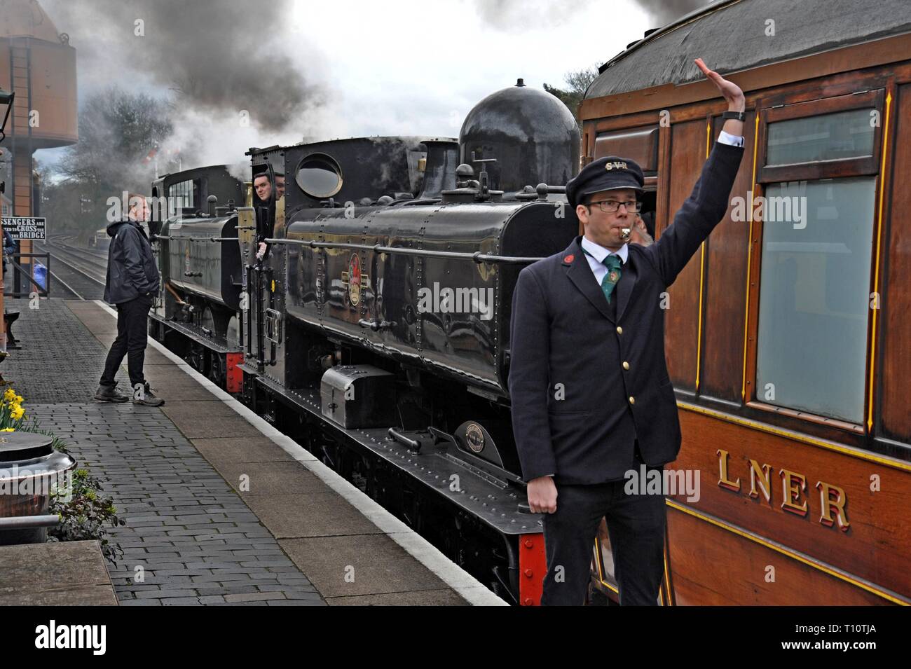 Steam Train Carriage Guard Stock Photos & Steam Train Carriage Guard ...