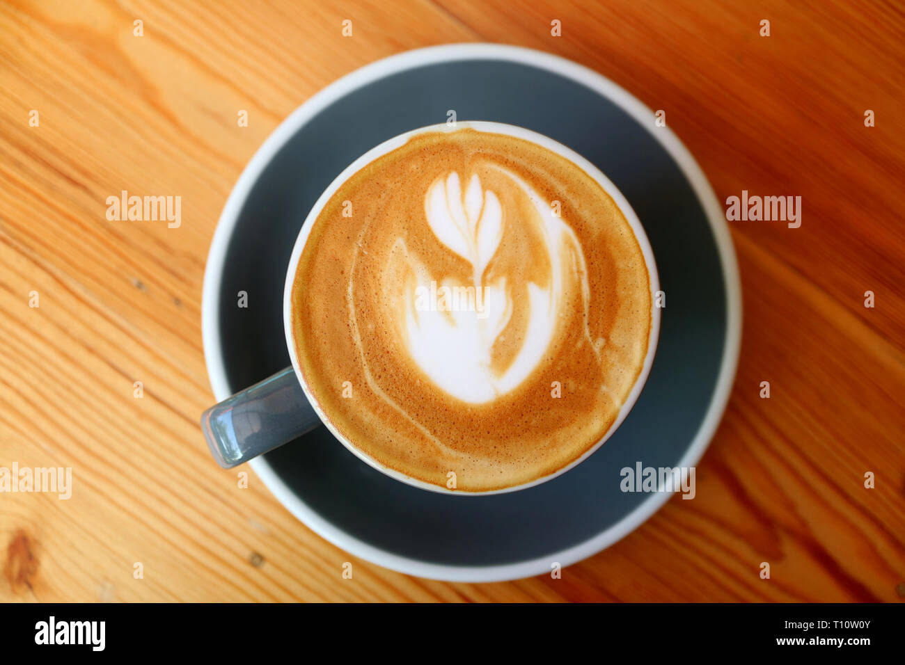 Caffe latte top view hi-res stock photography and images - Alamy