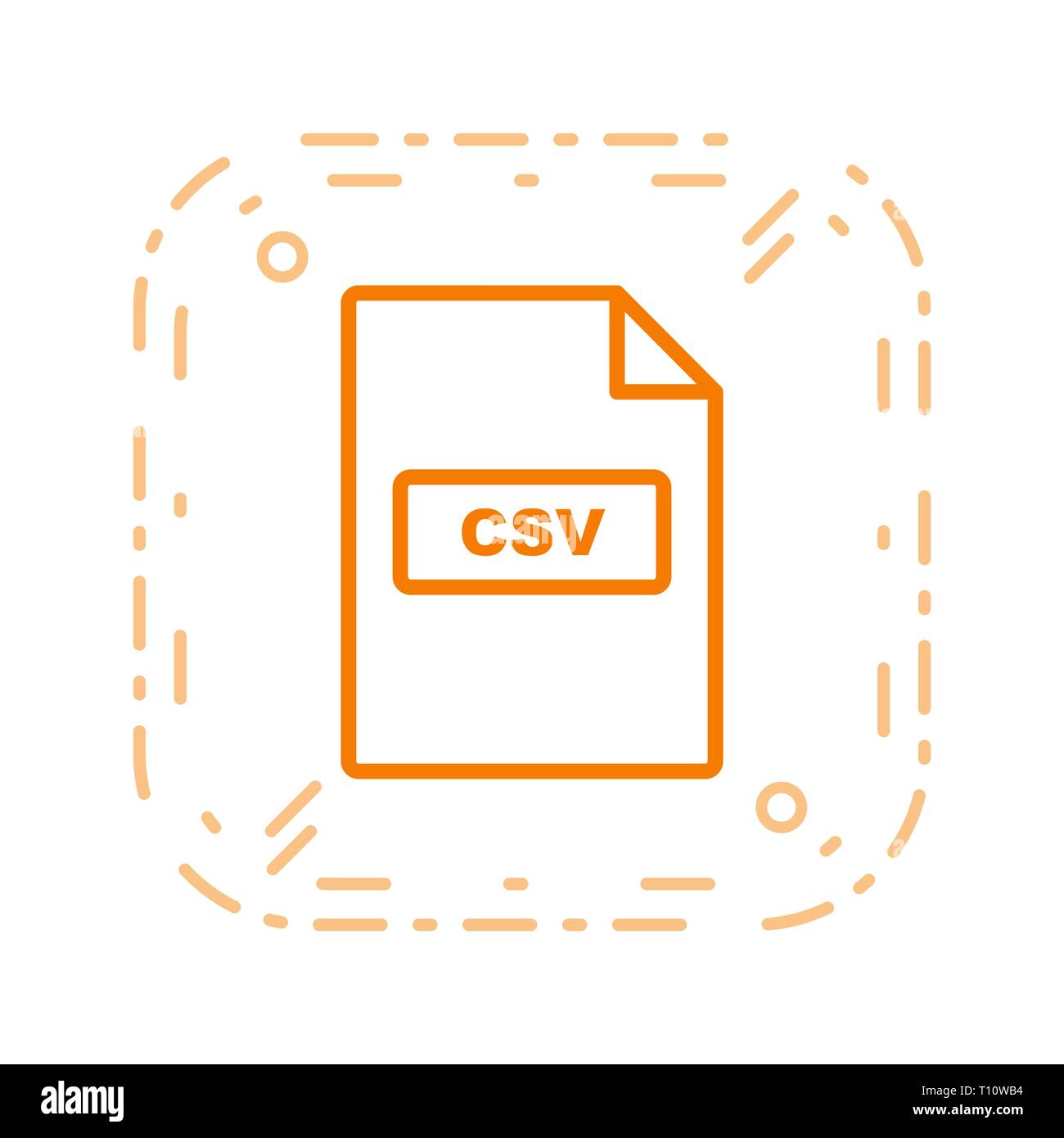 Illustration CSV Icon Stock Photo - Alamy
