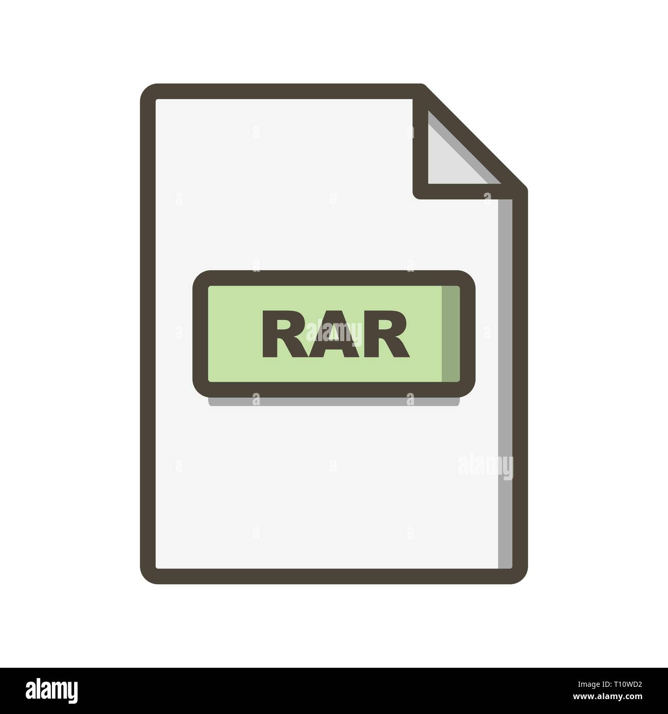 Illustration RAR Icon Stock Photo - Alamy