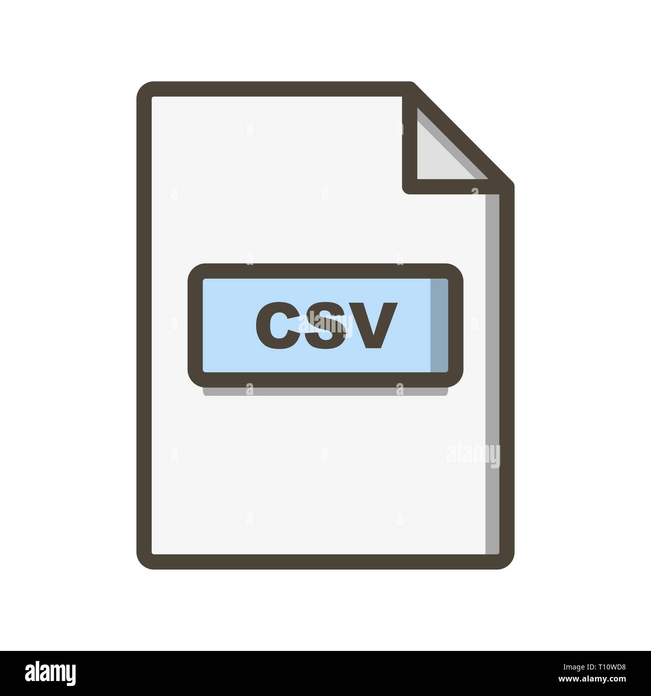 Illustration CSV Icon Stock Photo - Alamy