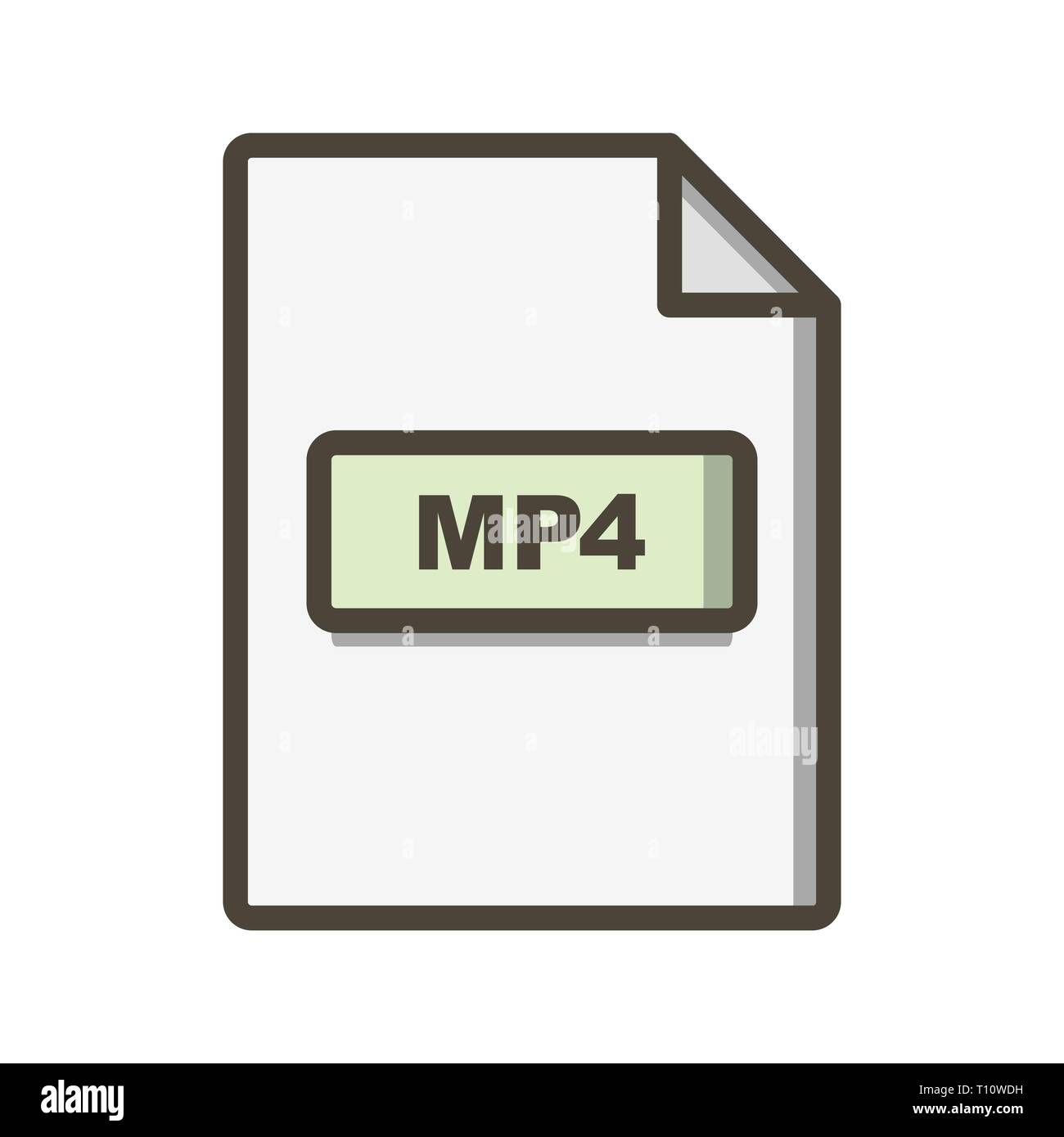 Illustration MP4 Icon Stock Photo - Alamy