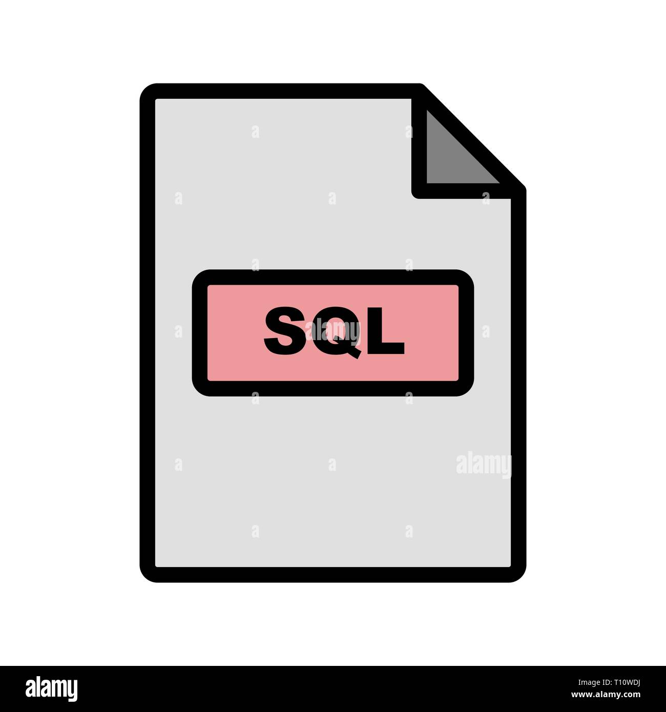 Illustration SQL Icon Stock Photo - Alamy