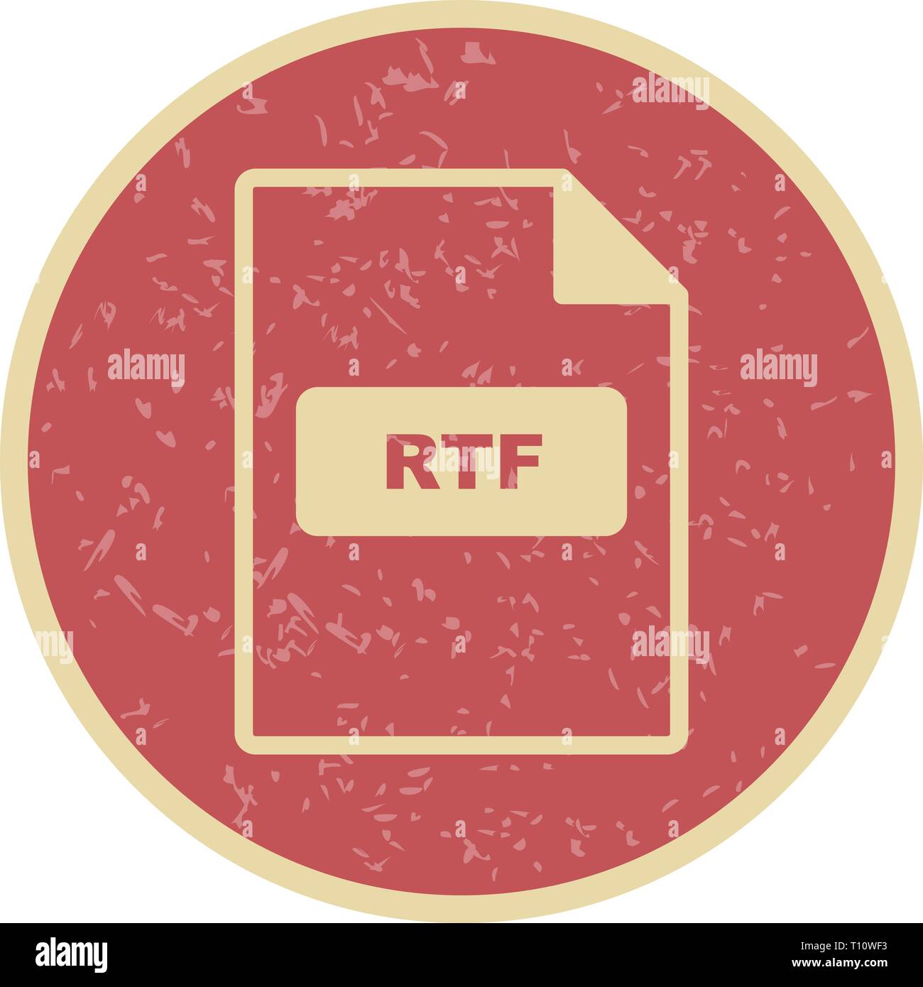 Illustration RTF Icon Stock Photo - Alamy