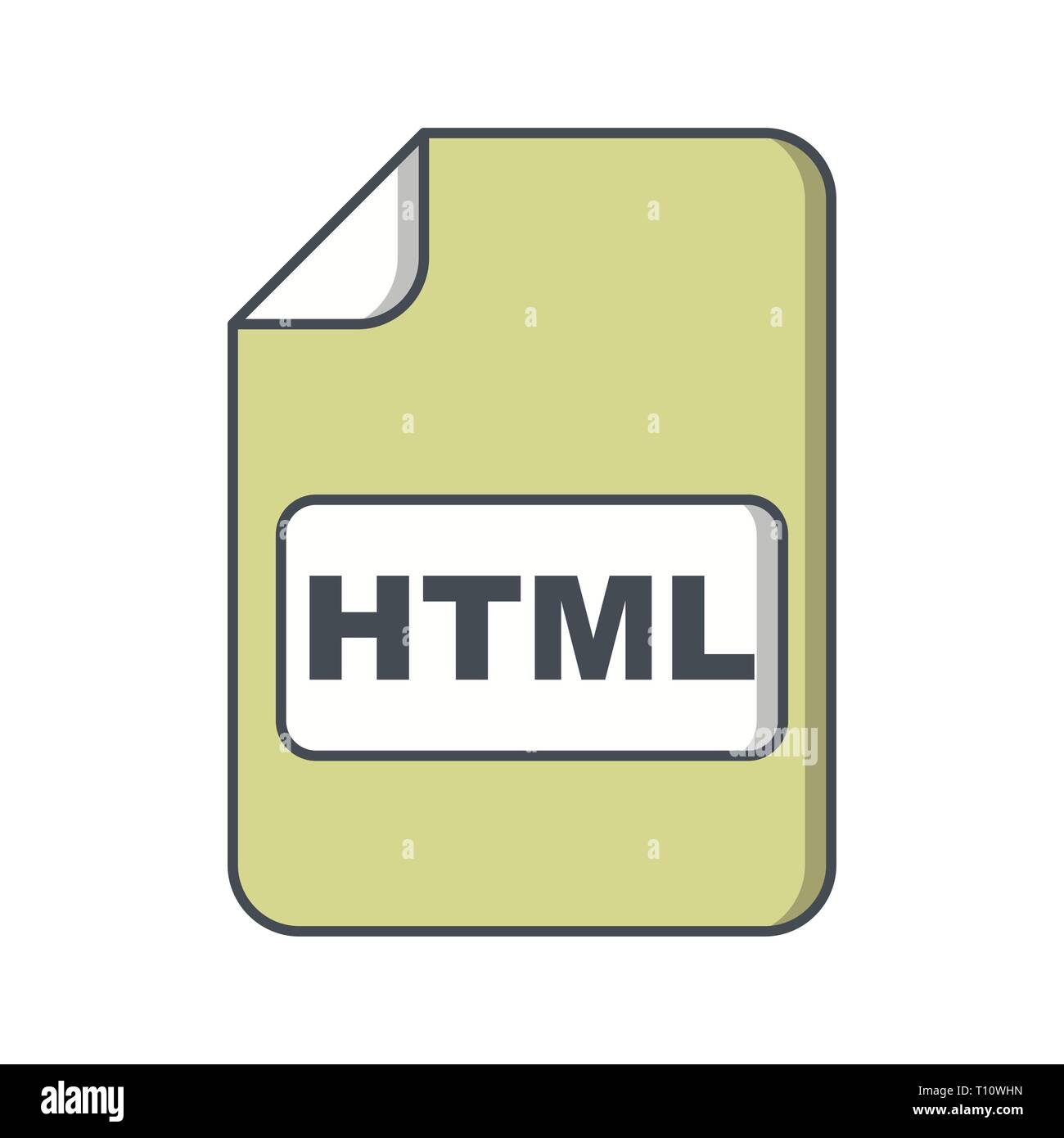 Illustration HTML Icon Stock Photo - Alamy