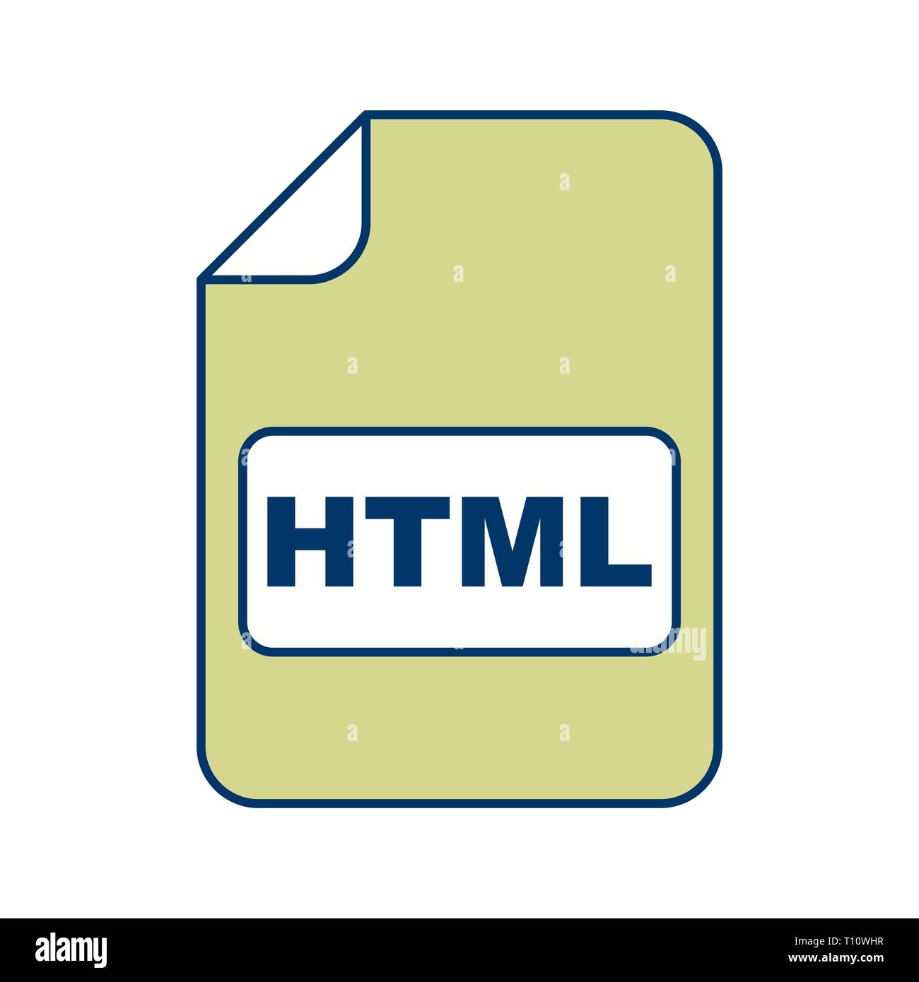 Illustration HTML Icon Stock Photo - Alamy