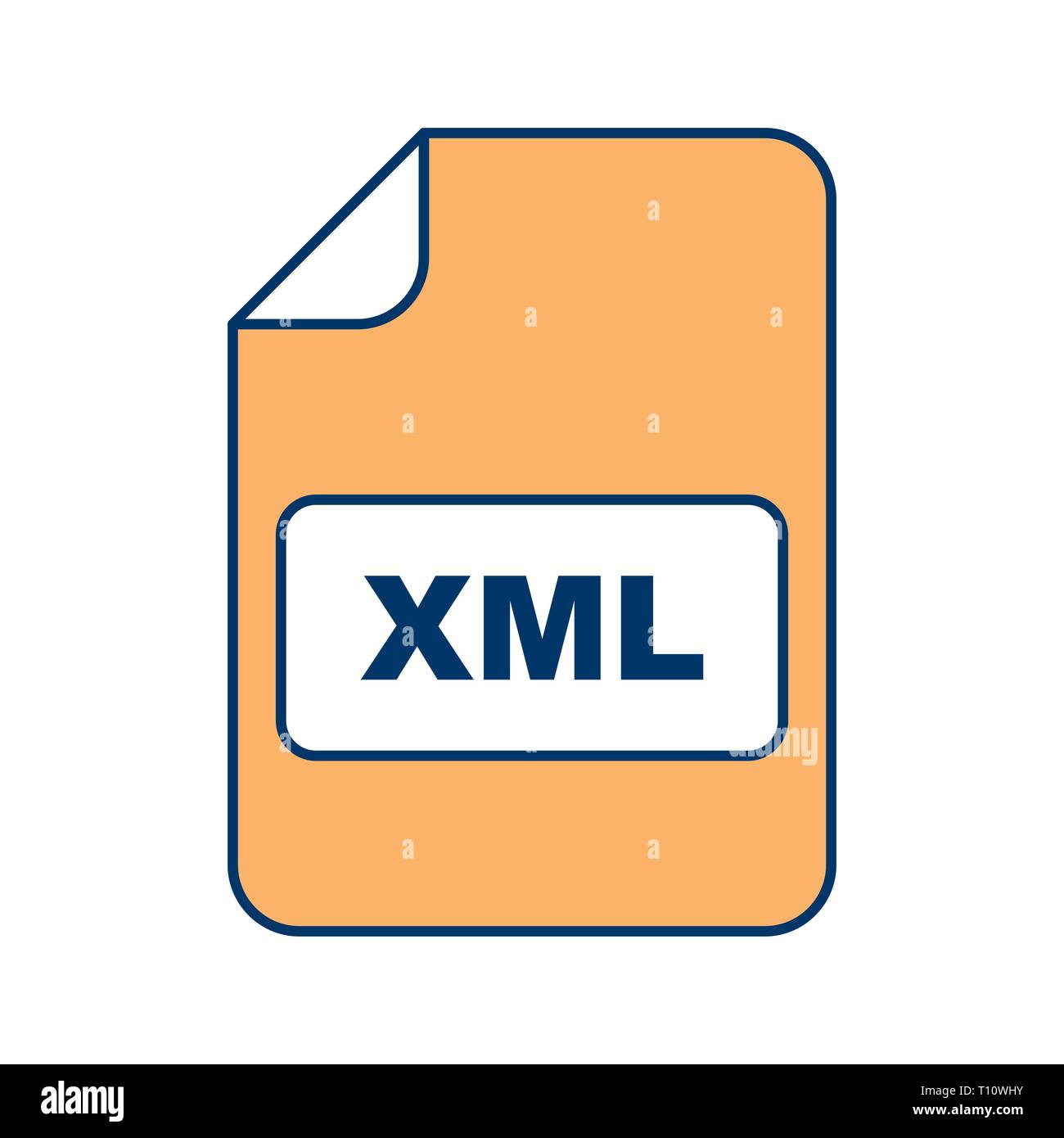 Illustration XML Icon Stock Photo - Alamy