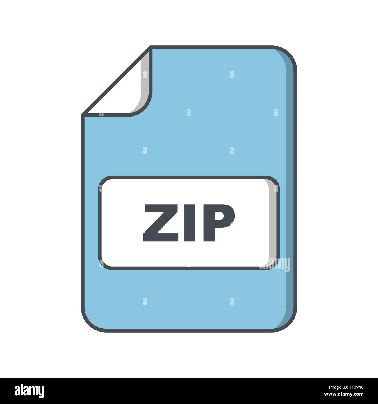 Illustration ZIP Icon Stock Photo - Alamy
