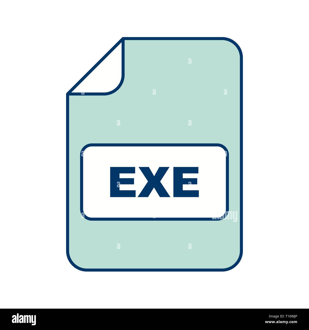 Illustration EXE Icon Stock Photo - Alamy