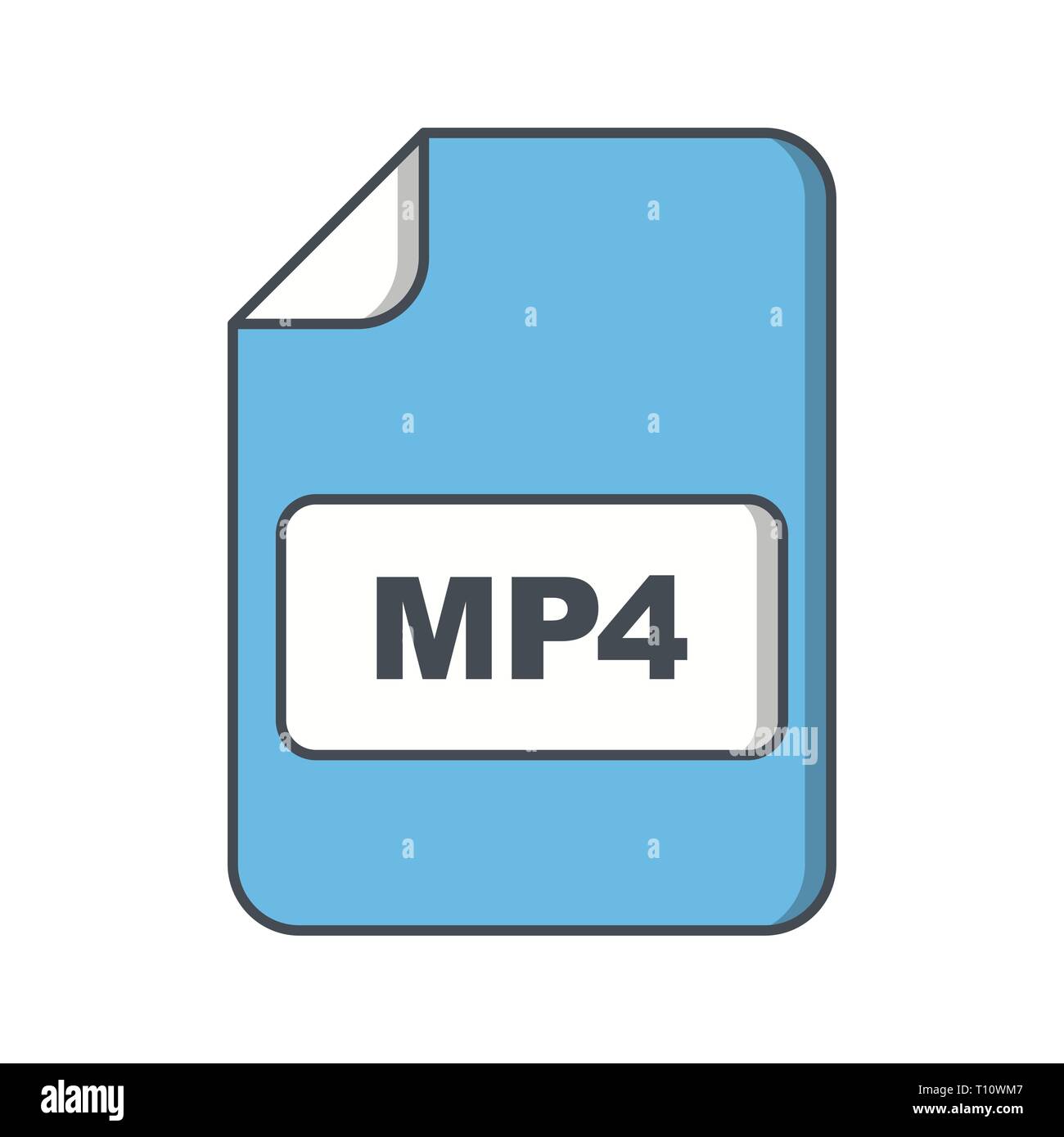 Illustration MP4 Icon Stock Photo - Alamy