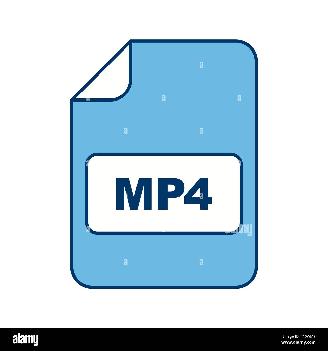 Illustration MP4 Icon Stock Photo - Alamy
