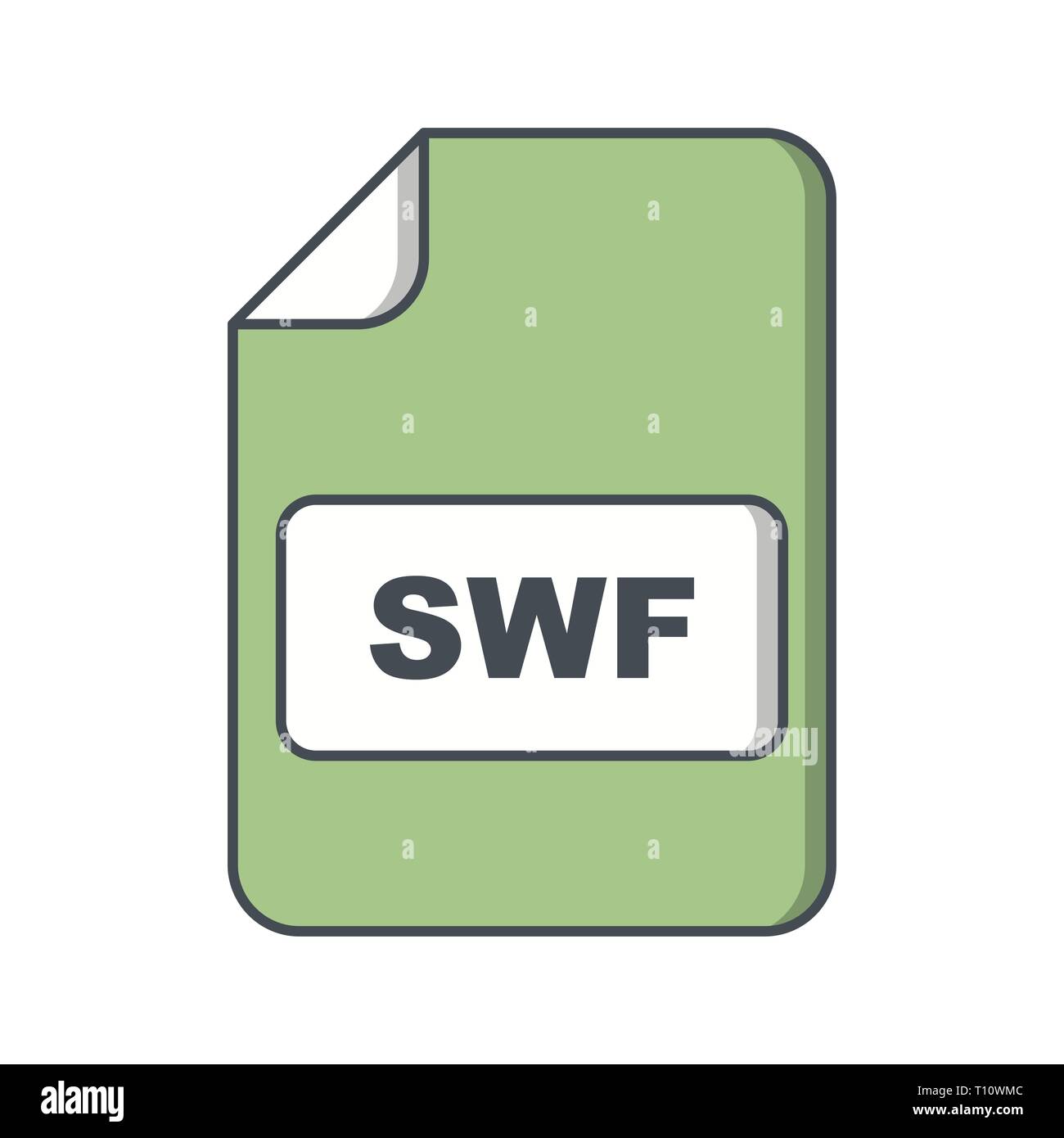 Illustration SWF Icon Stock Photo - Alamy