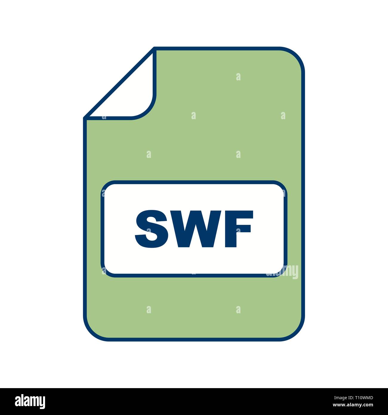 Illustration SWF Icon Stock Photo - Alamy