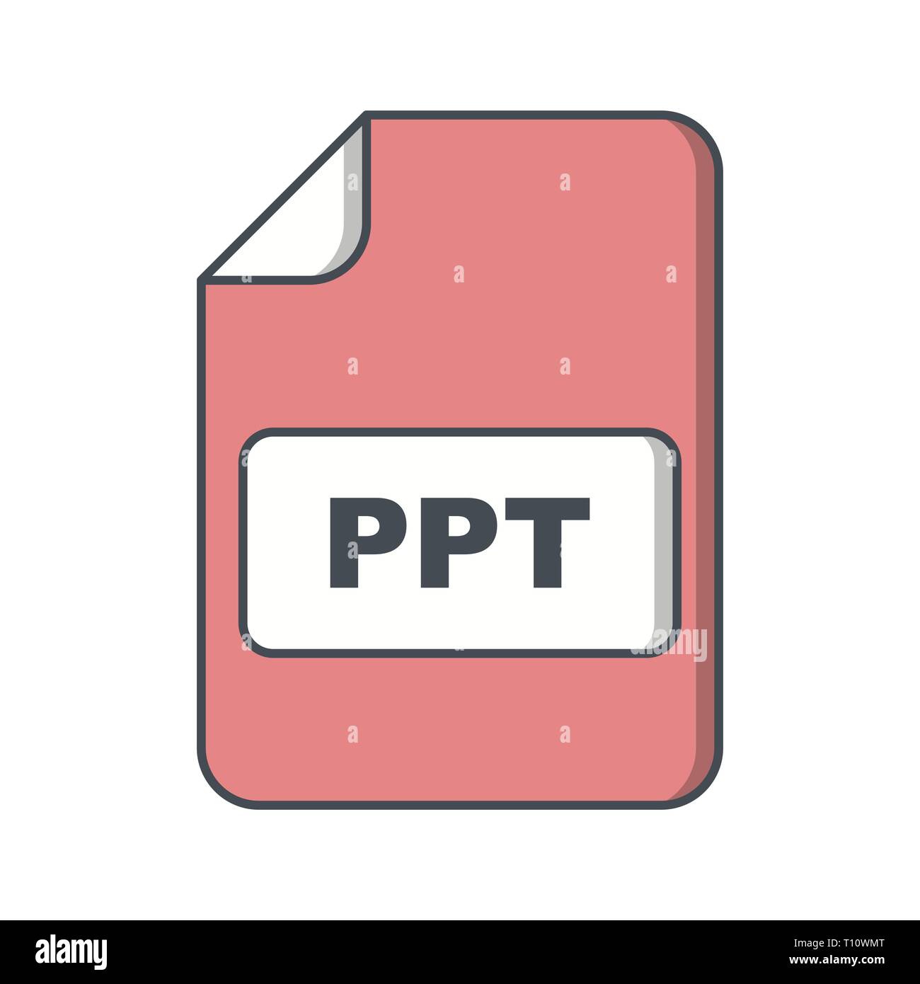 Illustration PPT Icon Stock Photo - Alamy