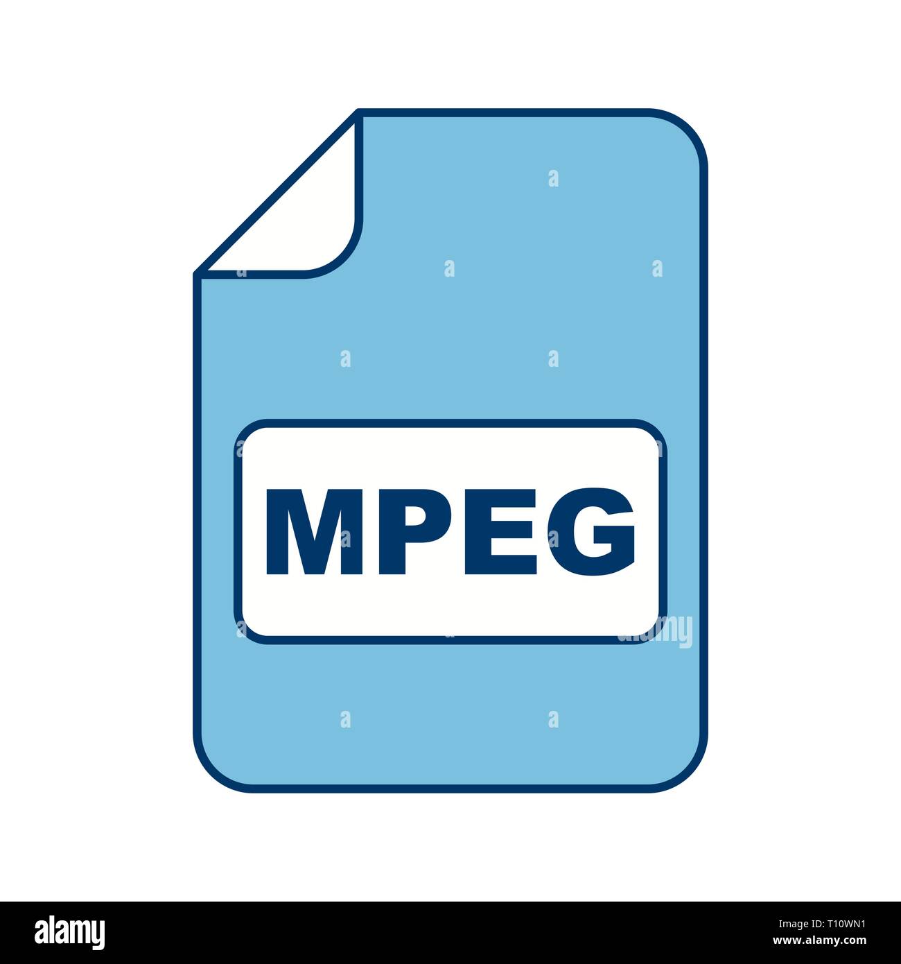 Illustration MPEG Icon Stock Photo - Alamy