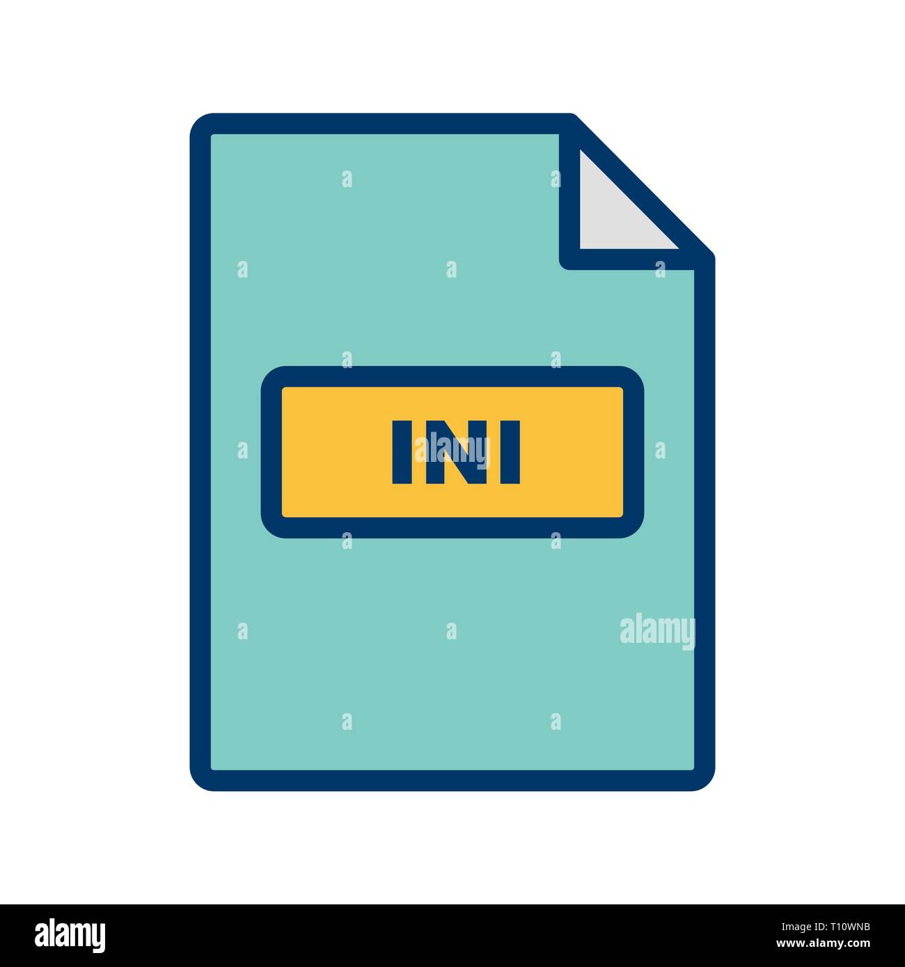 Illustration INI Icon Stock Photo - Alamy