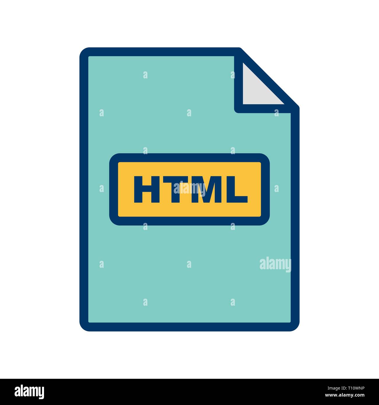 Illustration HTML Icon Stock Photo - Alamy