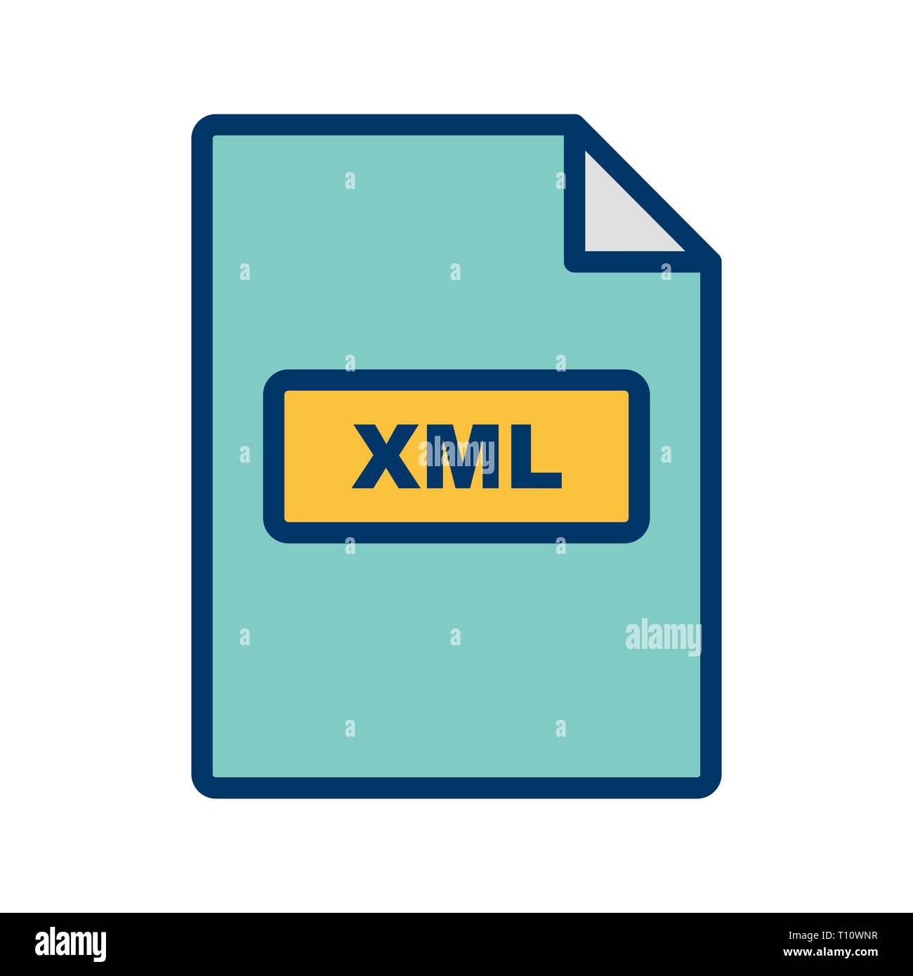 Illustration XML Icon Stock Photo - Alamy