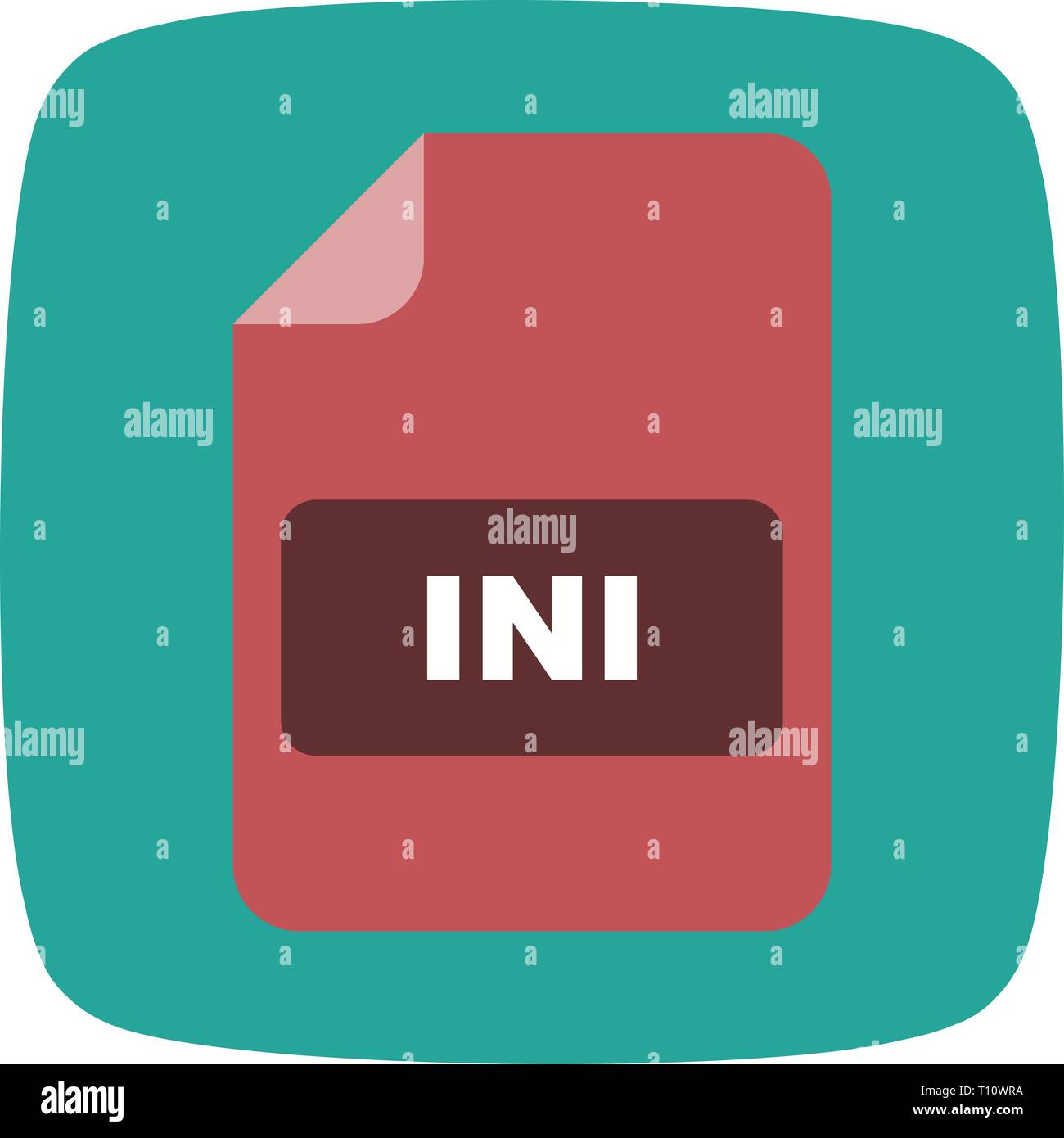 Illustration INI Icon Stock Photo - Alamy