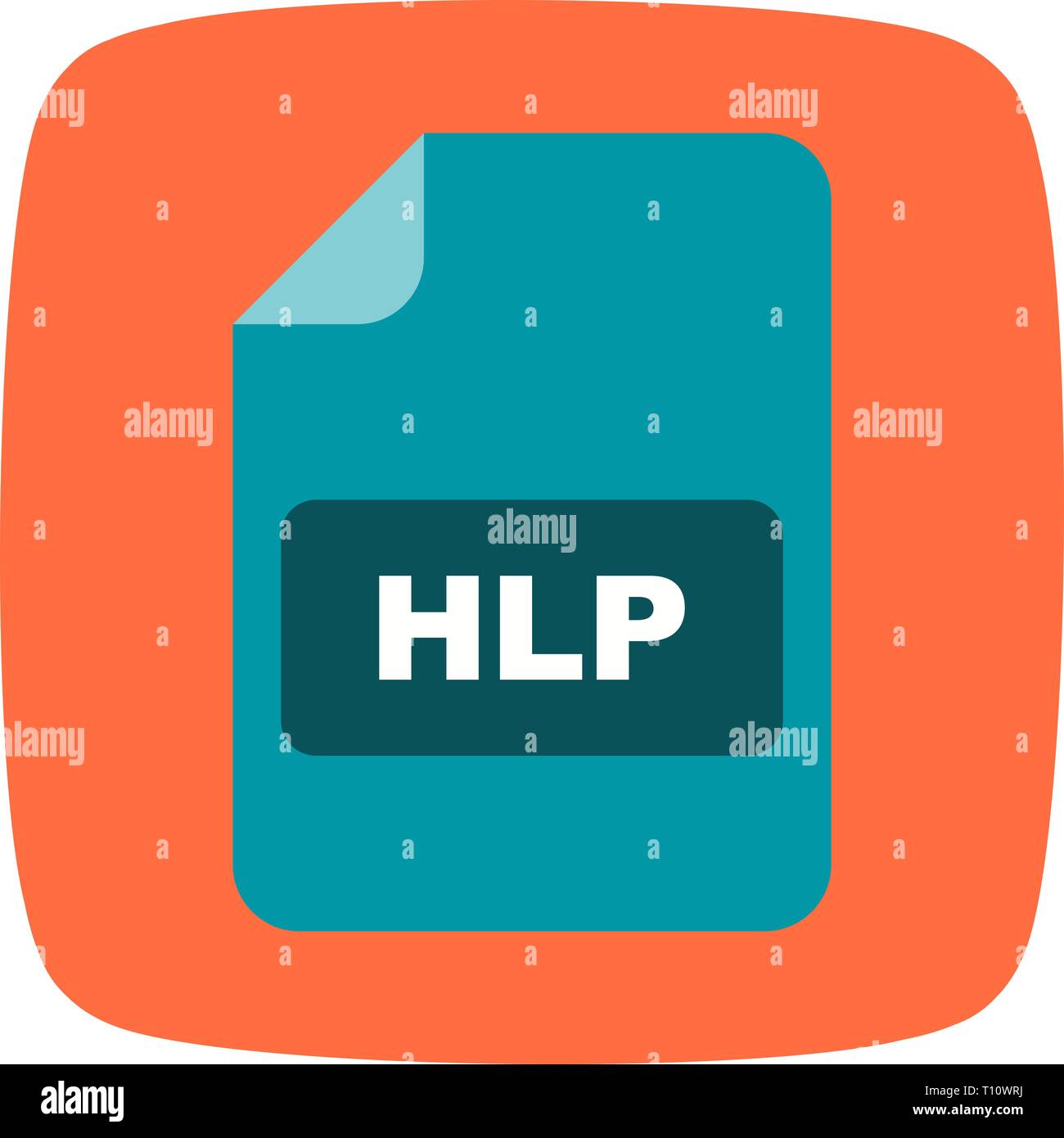 Illustration HLP Icon Stock Photo - Alamy