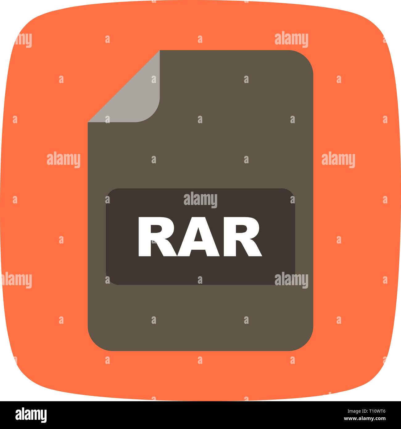 Illustration RAR Icon Stock Photo - Alamy