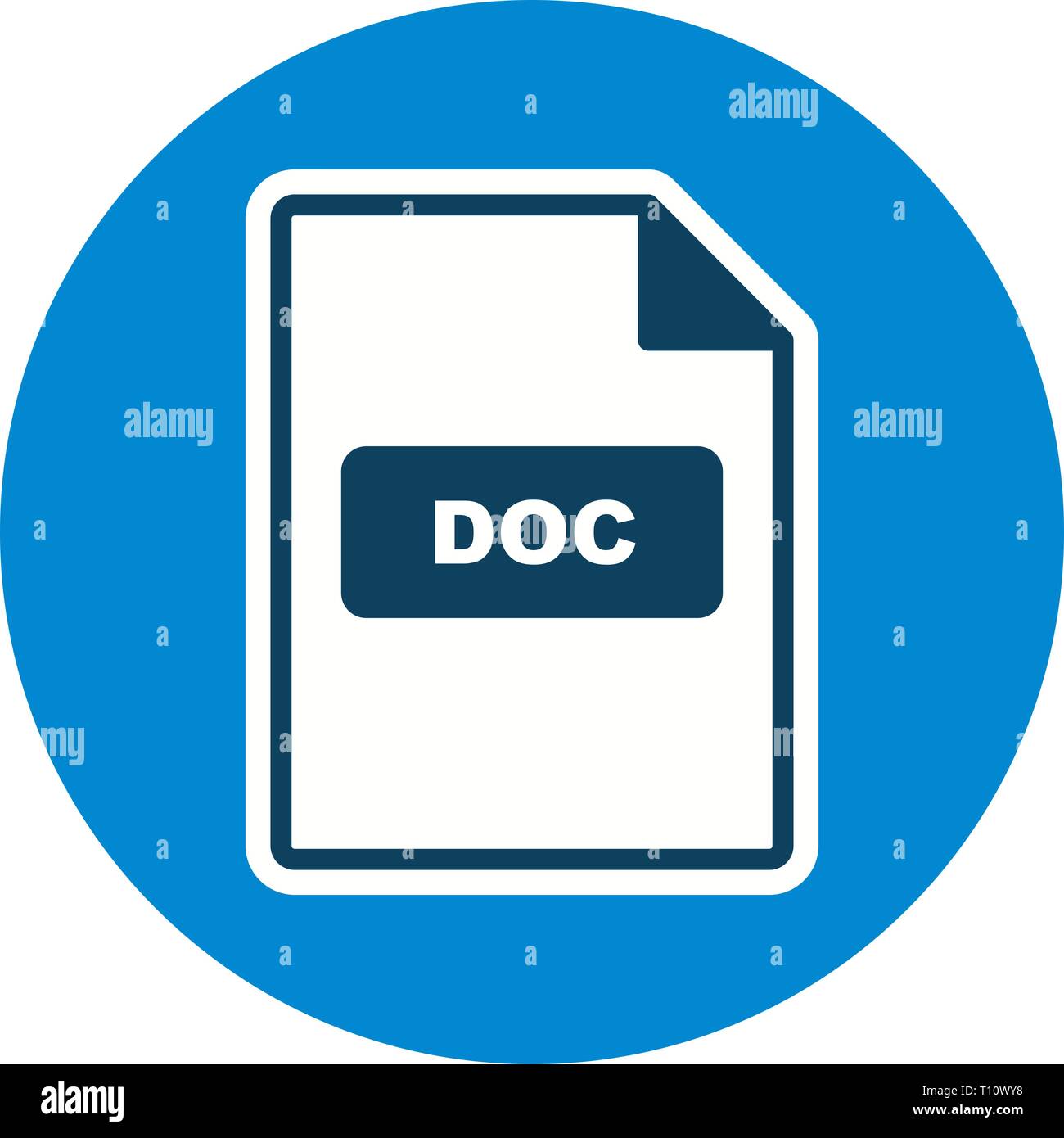 Illustration DOC Icon Stock Photo - Alamy