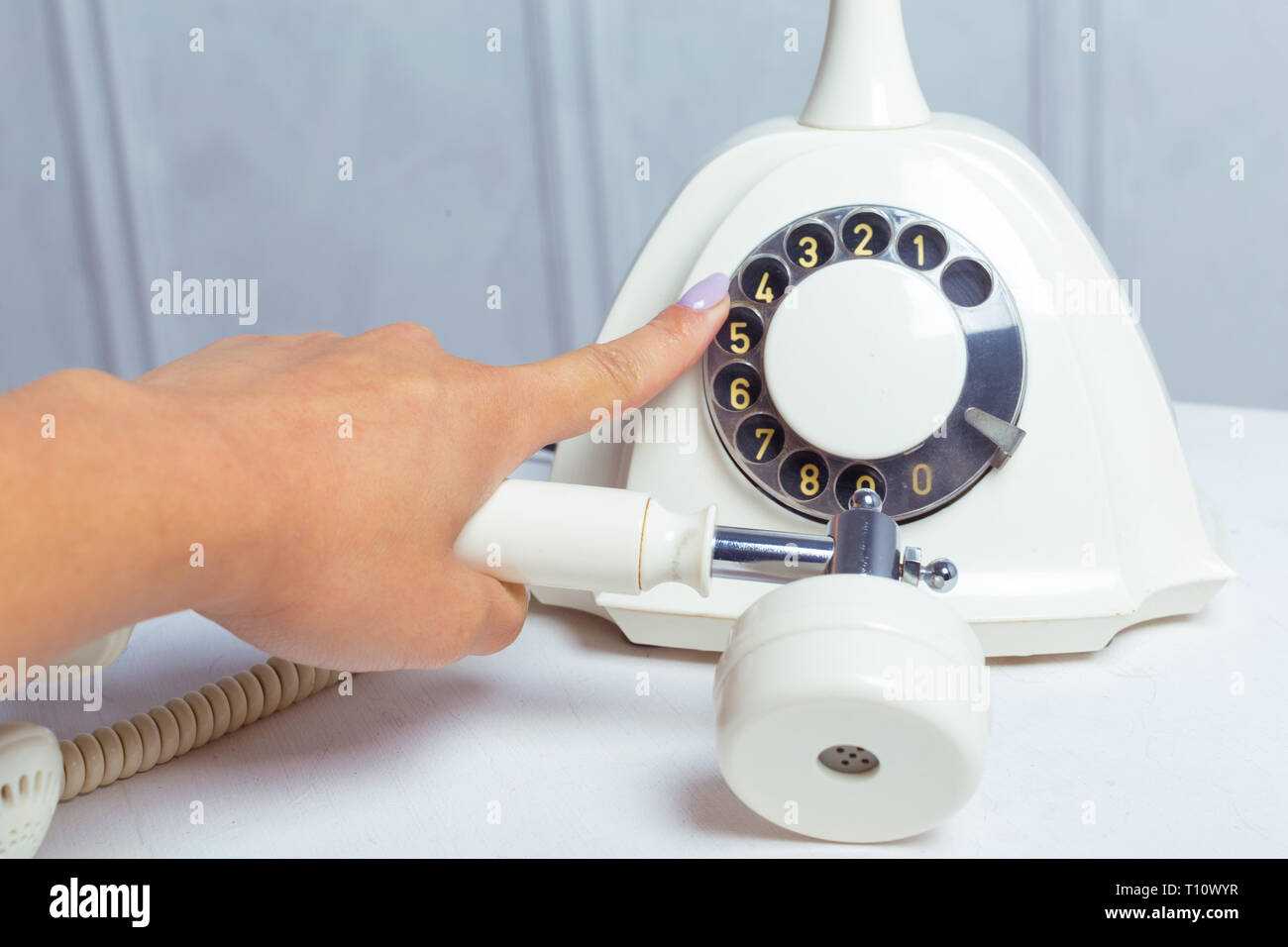 Telephone wired to unit hi-res stock photography and images - Alamy