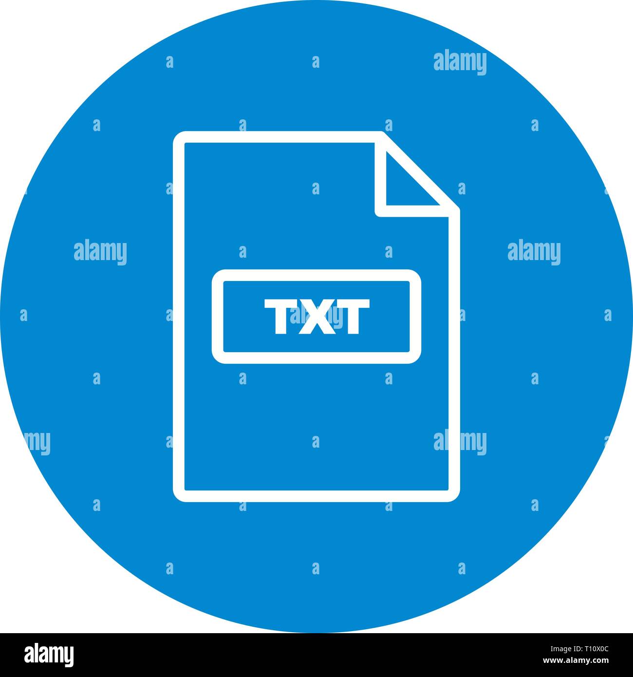 Illustration TXT Icon Stock Photo - Alamy