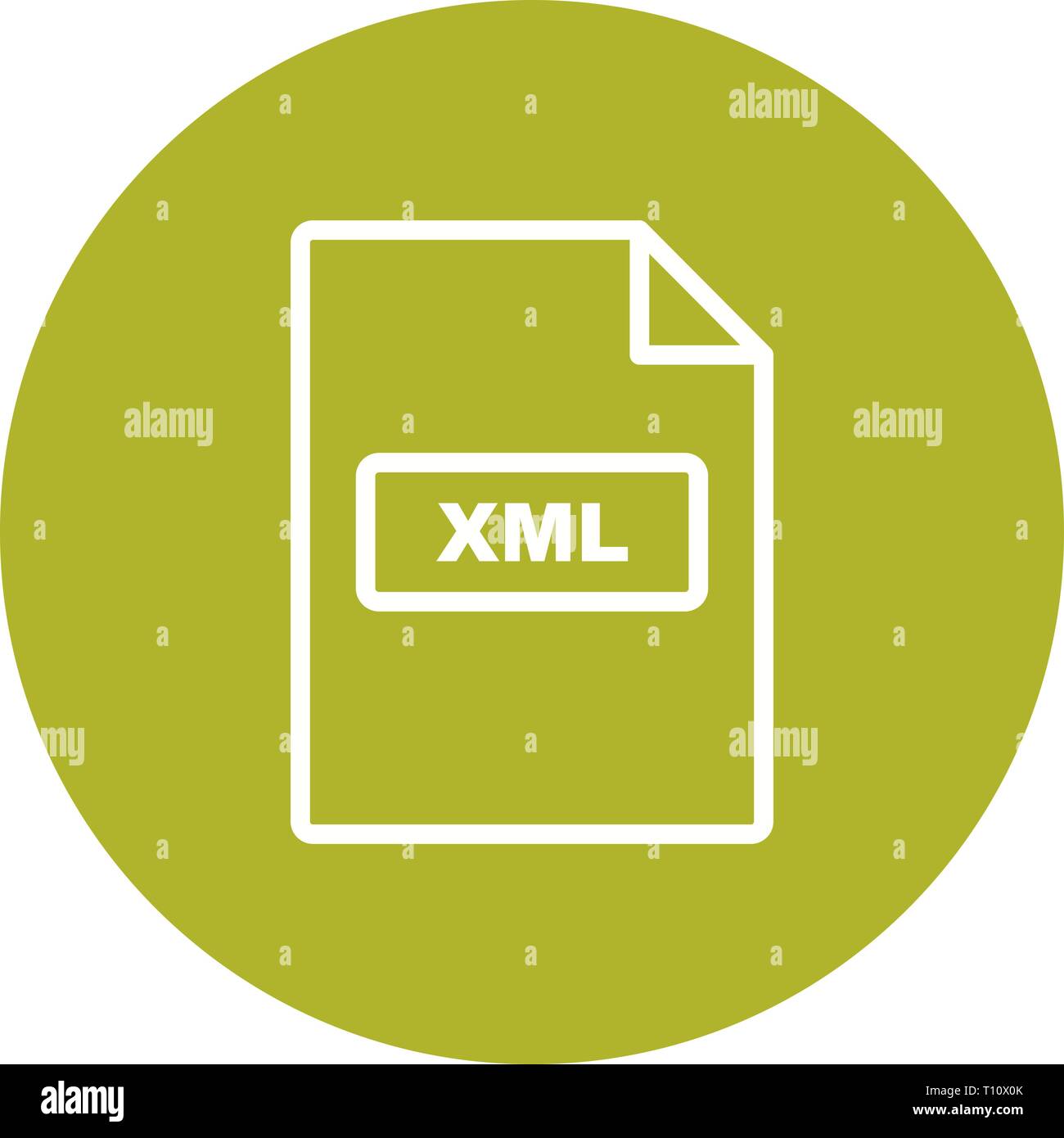 Illustration XML Icon Stock Photo - Alamy