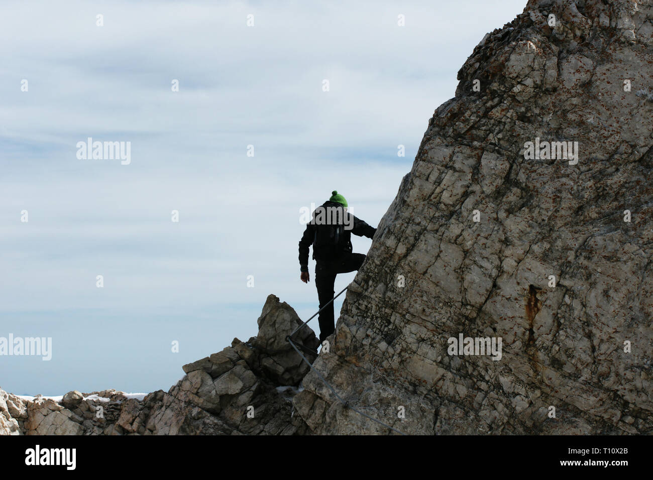 climbing in the alps Stock Photo - Alamy