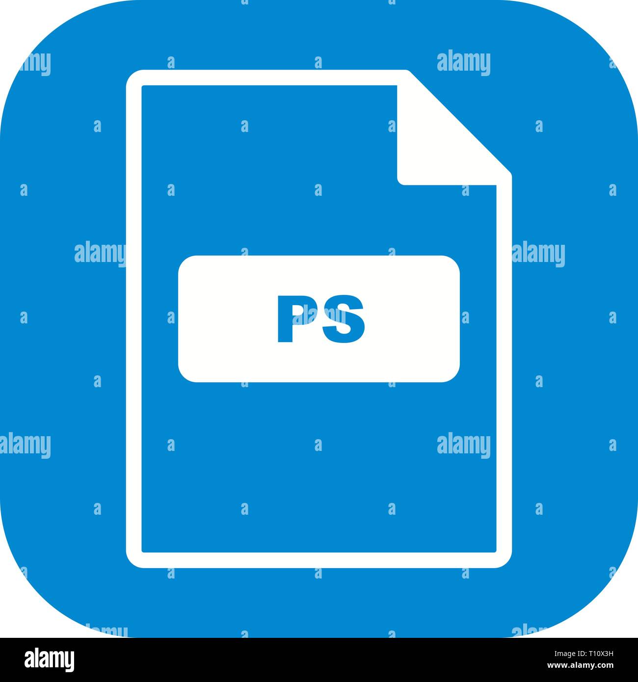 Illustration PS Icon Stock Photo - Alamy