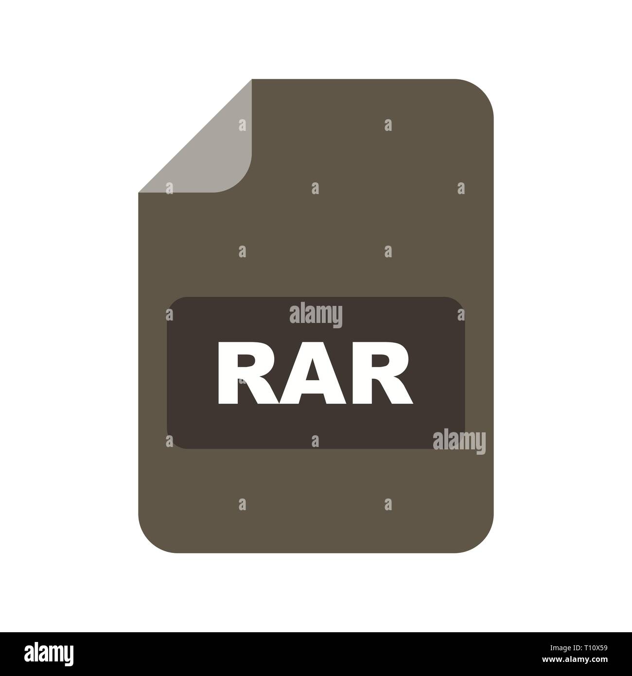 Illustration RAR Icon Stock Photo - Alamy