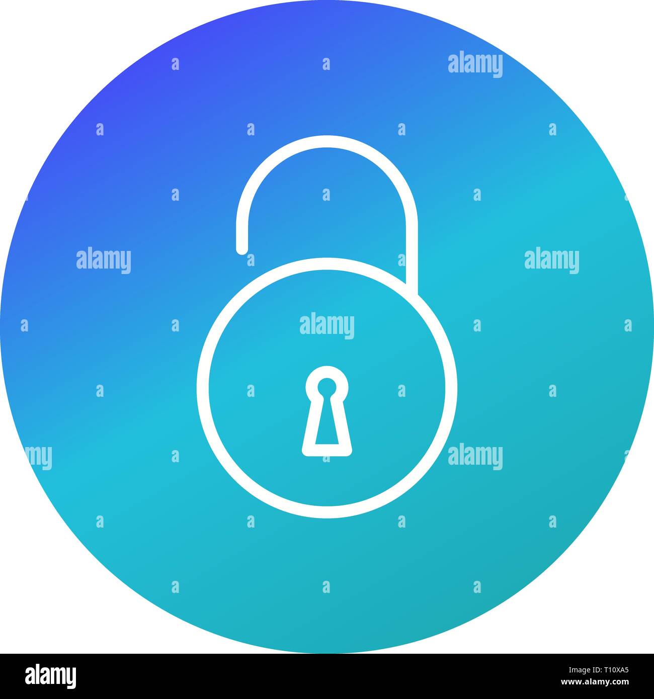 Illustration Unlock Icon Stock Photo - Alamy