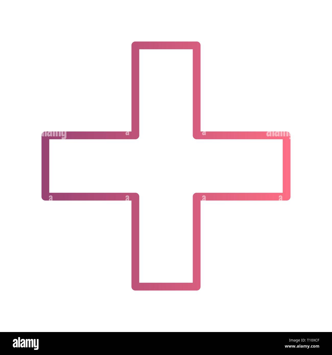 Illustration Plus Icon Stock Photo - Alamy