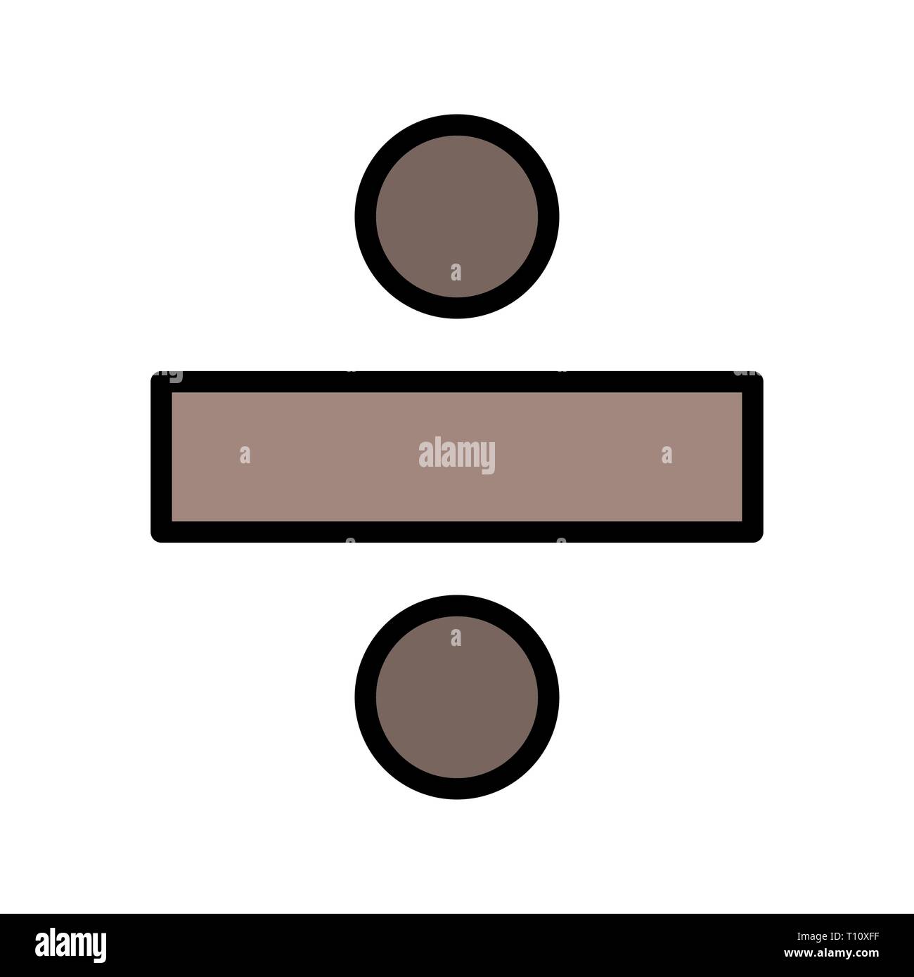 Illustration Divide Icon Stock Photo - Alamy