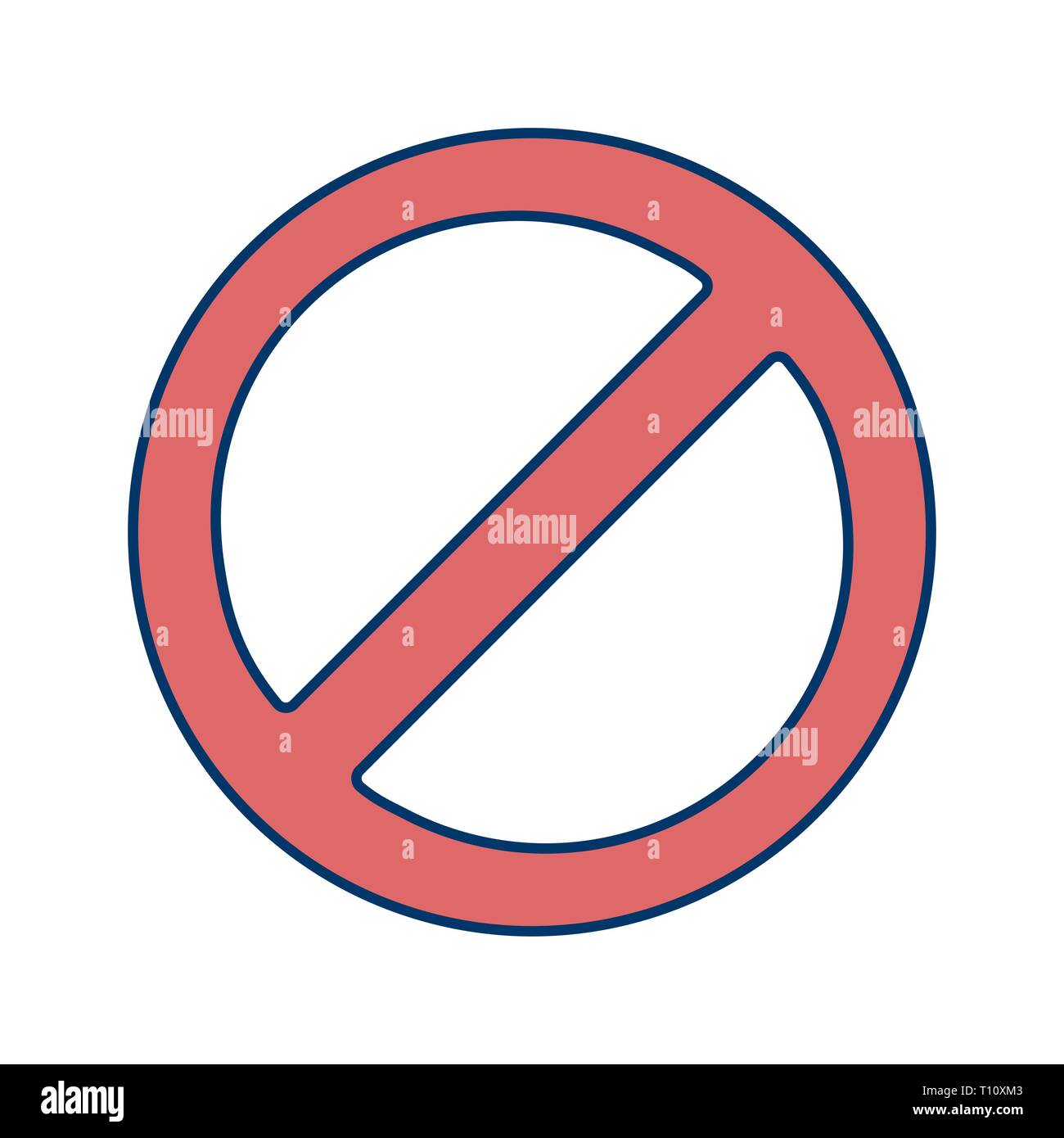 Illustration Forbidden Icon Stock Photo - Alamy