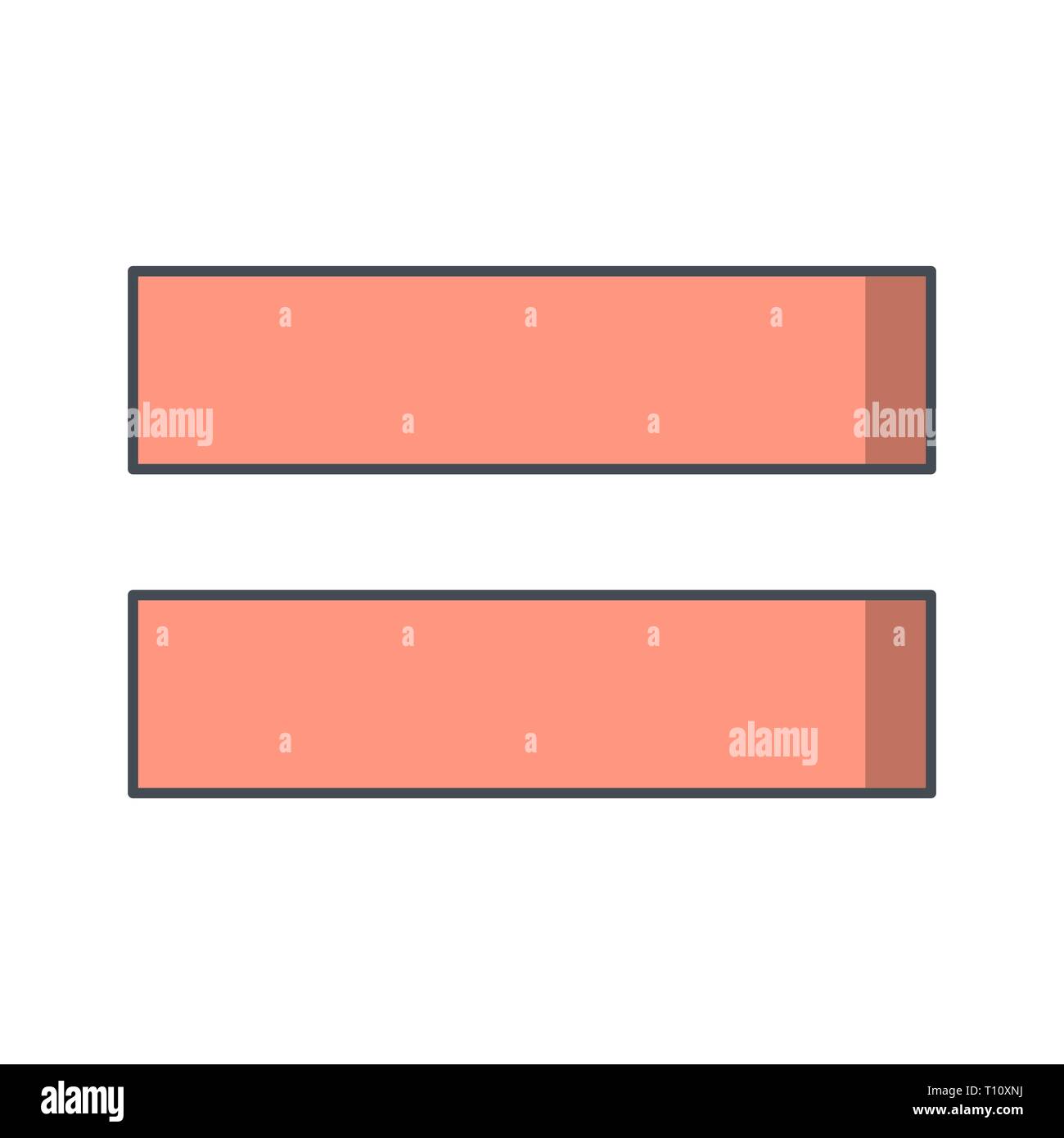 Illustration Equal To Icon Stock Photo - Alamy