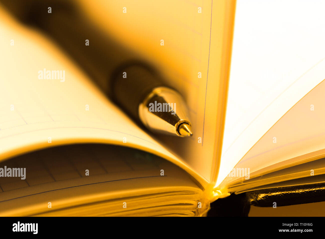 Pen and notebook close up Stock Photo - Alamy