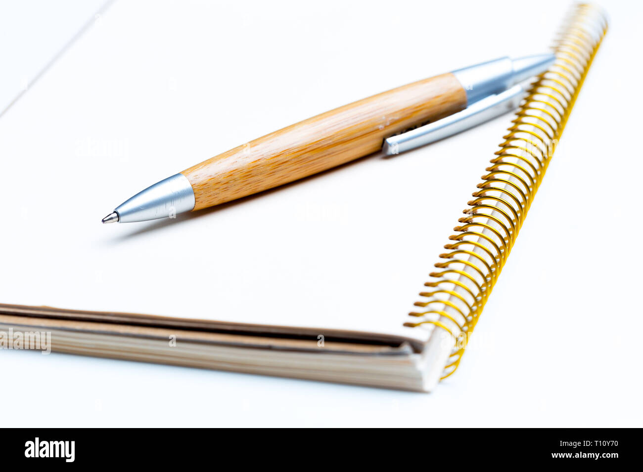 Pen and notebook close up Stock Photo - Alamy