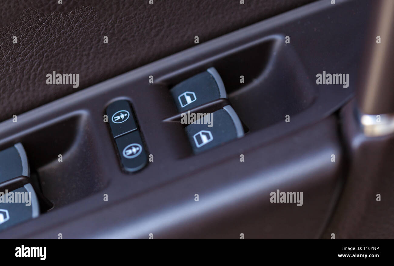 electric window button Stock Photo - Alamy