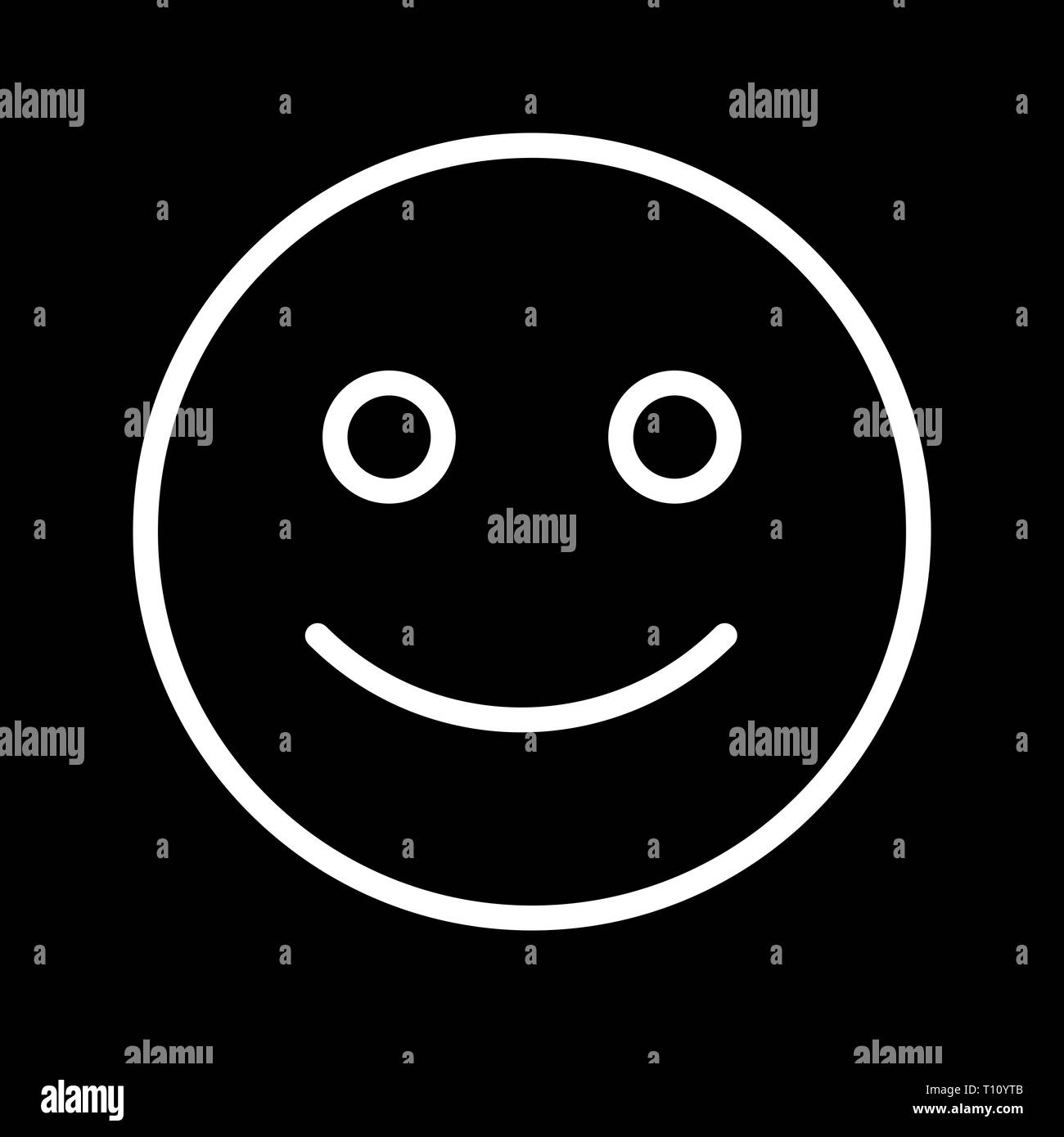 Illustration Happy Emoticon Icon Stock Photo - Alamy