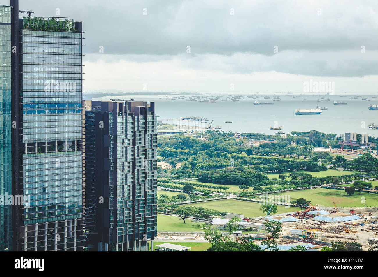 May 01 2018 - Straits View aerial landscape, undeveloped planning ...