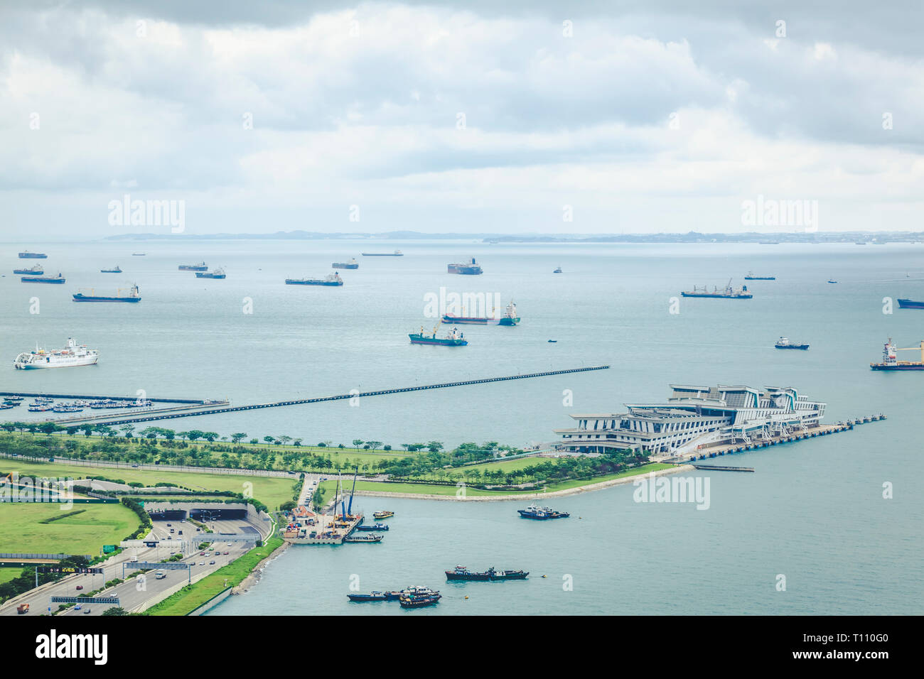 May 01 2018 - Straits View aerial landscape, undeveloped planning ...