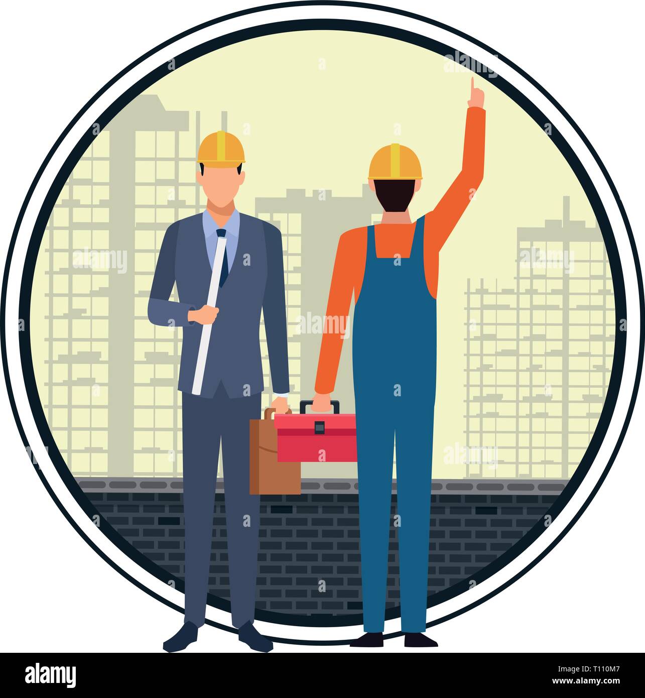 Construction teamwork avatar Stock Vector Image & Art - Alamy