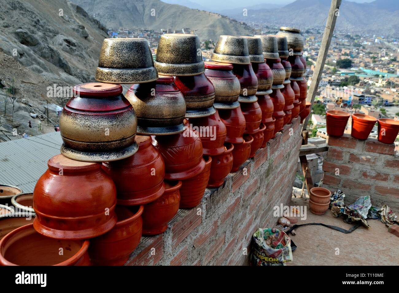 Drying ceramic in LIMA. Department of Lima.PERU Stock Photo - Alamy