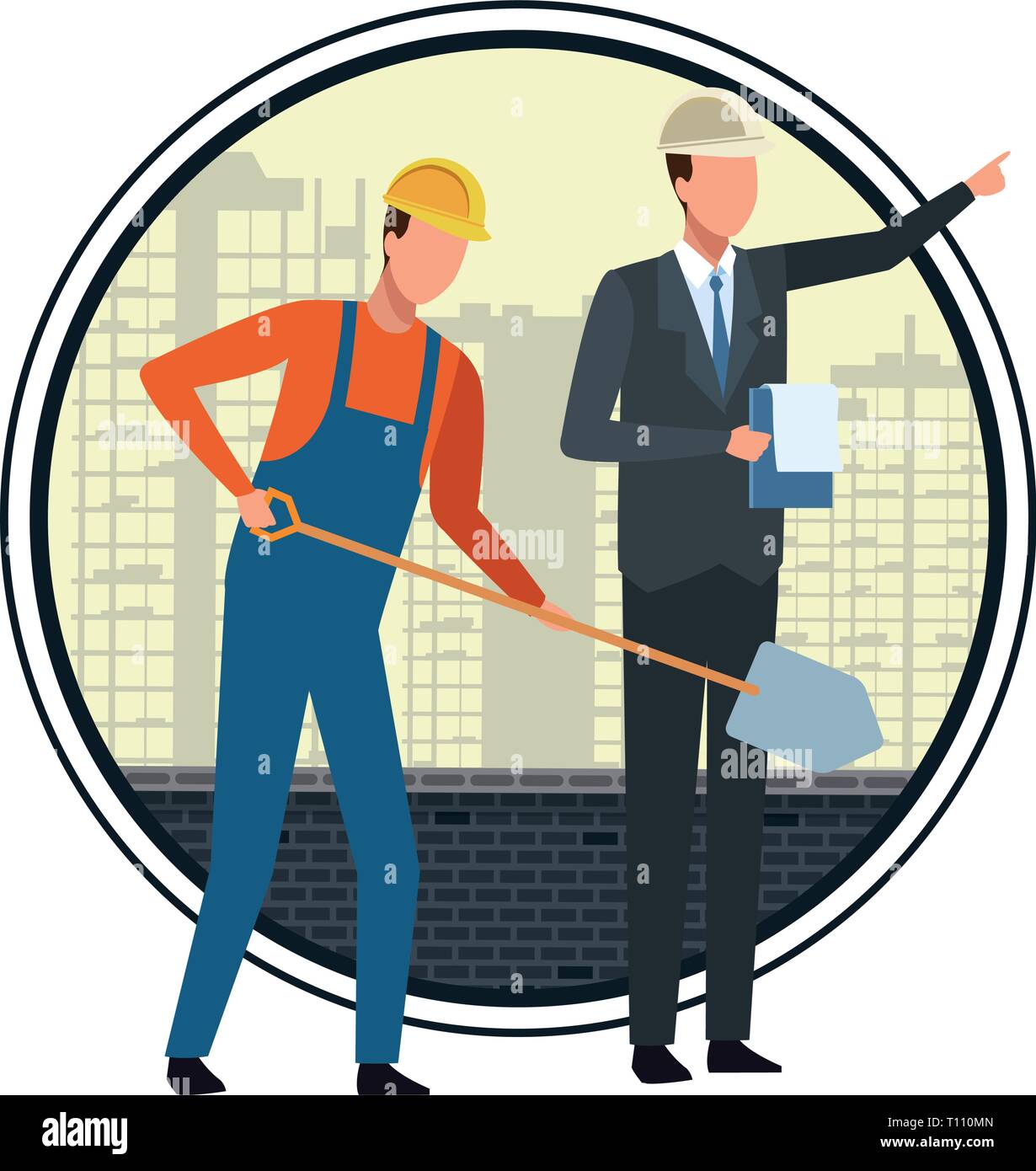 Construction teamwork avatar Stock Vector Image & Art - Alamy