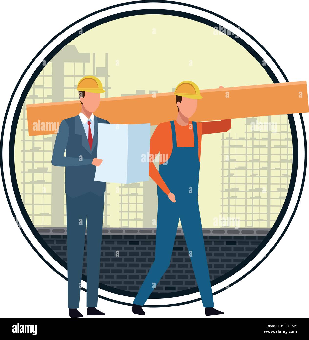 Construction teamwork avatar Stock Vector Image & Art - Alamy