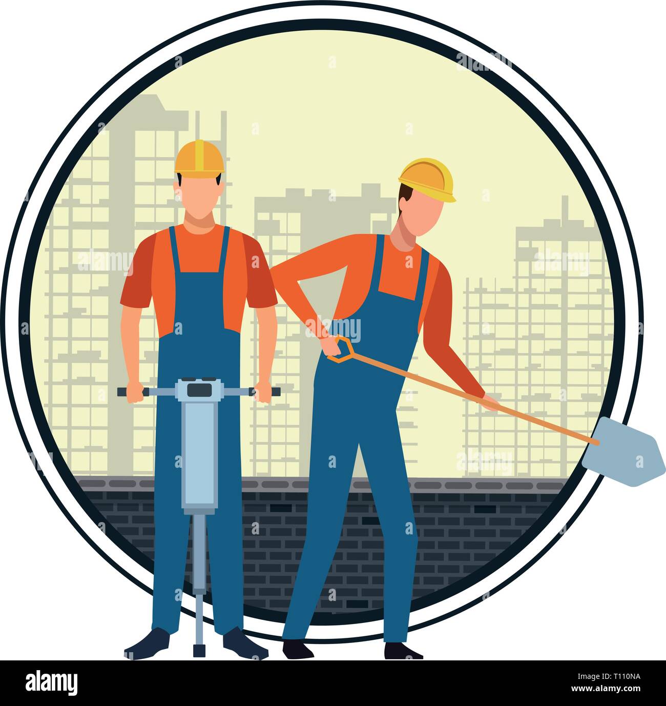 Construction teamwork avatar Stock Vector Image & Art - Alamy