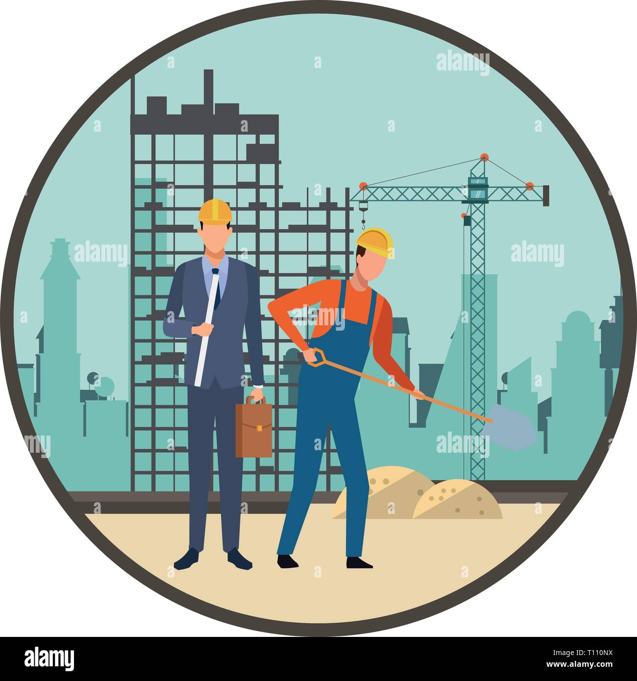 Construction teamwork avatar Stock Vector Image & Art - Alamy