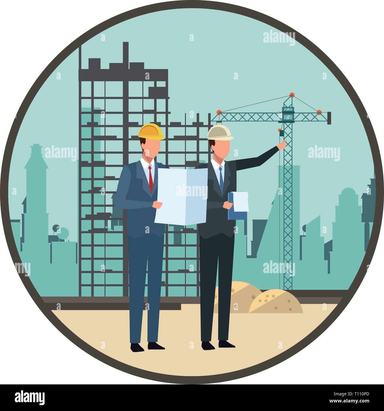 Construction teamwork avatar Stock Vector Image & Art - Alamy